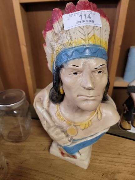 Indian Head Statue - Baer Auctioneers - Realty, LLC