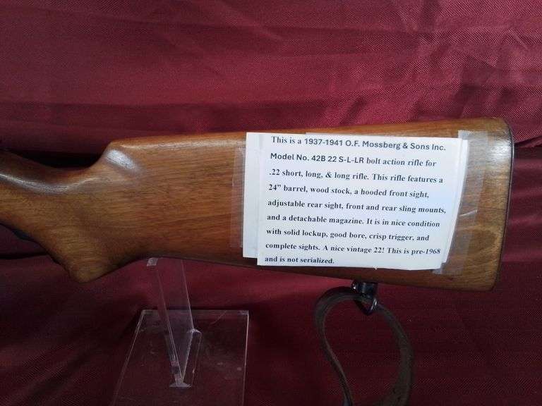 Mossberg 42B 22 cal Rifle - Baer Auctioneers - Realty, LLC