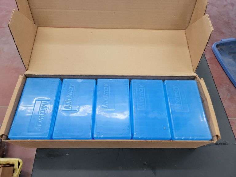10 Blue 44 Mac 50 Round Containers - Baer Auctioneers - Realty, LLC