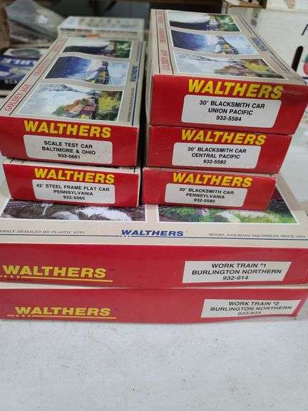 Walthers HO Scale Lot: 2x Work Train Sets, 3x 30' Blacksmith Cars, 1x ...
