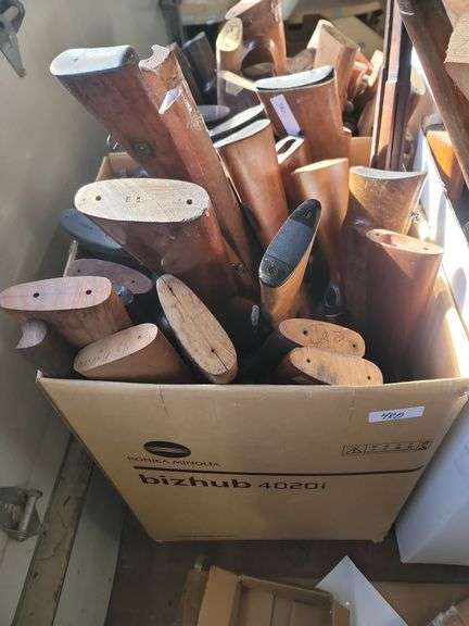 Large Box Of Gun Stocks - Baer Auctioneers - Realty, LLC