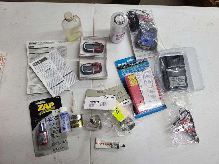 Battery Chargers, Balancers, Thread Locker, Decal Film, Multi-Tester ...
