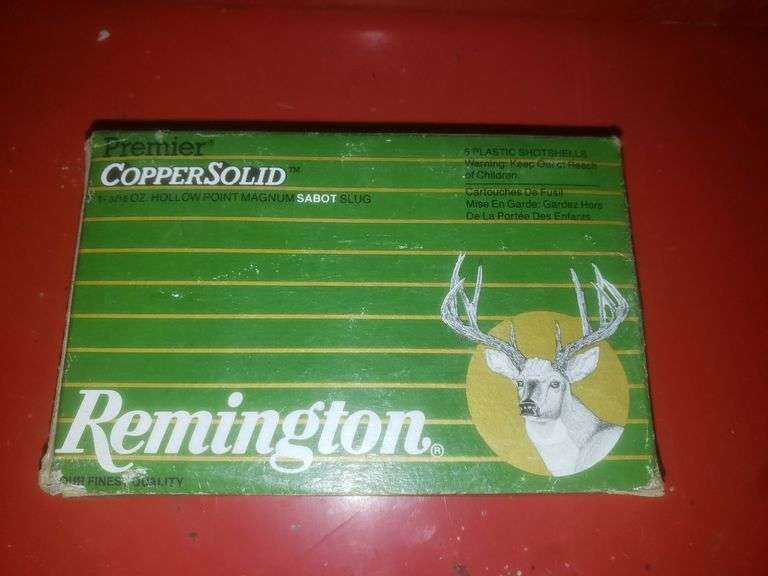 Box Of Remington Premier Copper Solid 1-3/16 Oz. Hollow Point Magnum ...