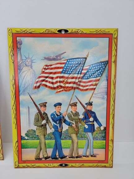 7 Vintage Soldiers Cards - Baer Auctioneers - Realty, LLC