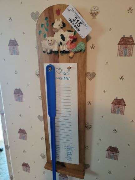 Wooden List Holder And Wooden Mural - Baer Auctioneers - Realty, LLC