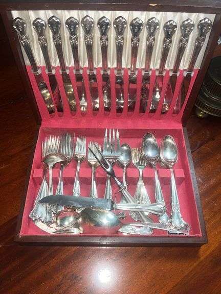 Approx 74 Piece Silver Plated Silverware - Baer Auctioneers - Realty, LLC