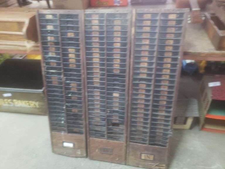 3 Antique Time Card Holders (Damaged) - Baer Auctioneers - Realty, LLC