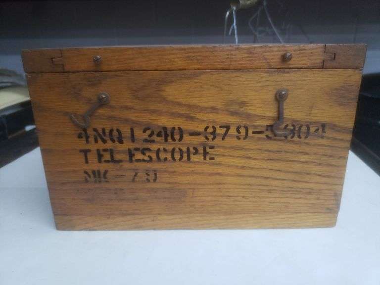 Vintage Wooden Telescope Box - Baer Auctioneers - Realty, LLC