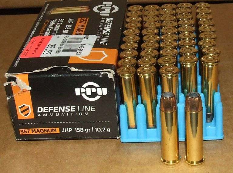 50 Rounds PPU .357 Magnum HP - Baer Auctioneers - Realty, LLC