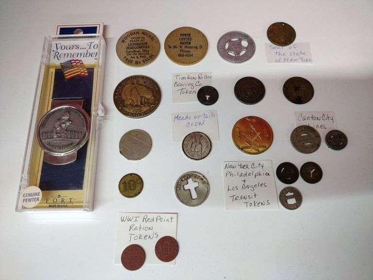 Antique & Vintage Tokens, Souvenir Coins - Baer Auctioneers - Realty, LLC