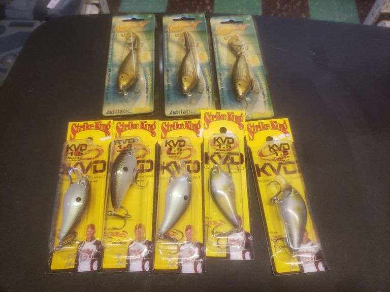 5 Strike King Lures And 3 Rollo Lures - Baer Auctioneers - Realty, LLC