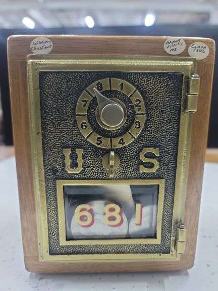 Post Office Lock Box Bank W/Silver Dollars(No Combination) - Baer ...