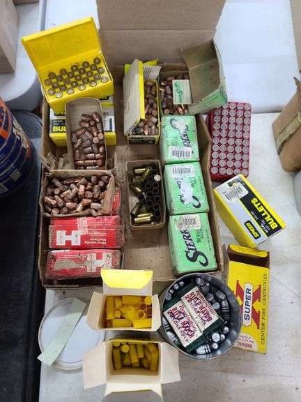 .44 Brass And Cast & Copper-Jacketed Bullet Heads And Birdshot Capsules ...