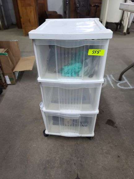 Rolling Small 3-Drawer Storage And Contents - Baer Auctioneers - Realty ...