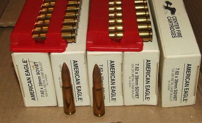 100 Rounds American Eagle 7.62X39 - Baer Auctioneers - Realty, LLC