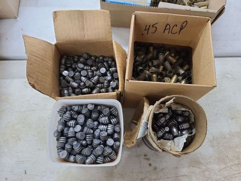 .45 ACP Brass & Cast Bullet Heads - Baer Auctioneers - Realty, LLC