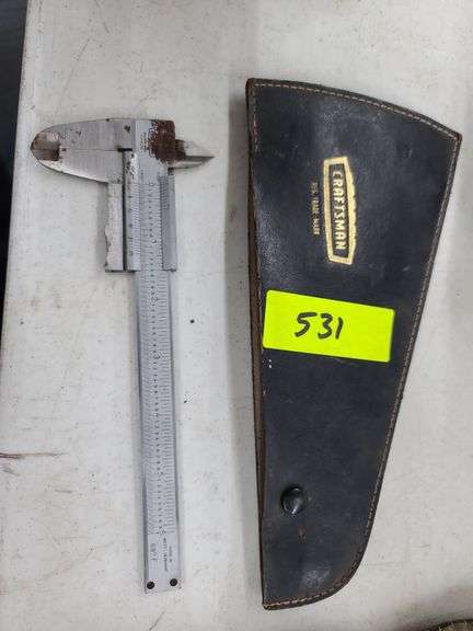 Craftsman Slide Caliper (rusted closed) with Leather Pouch - Baer ...