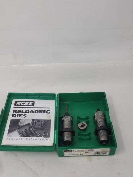 RCBS 2 DIE SET FOR .223 REM W/#10 SHELL HOLDER EXCELLENT CONDITION ...