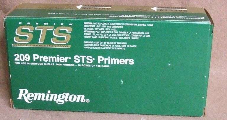 1000 Remington STS 209 Shotgun Shell Primers - Baer Auctioneers ...