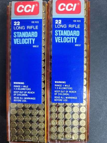 2 Boxes -CCI .22 Long Rifle Standard Velocity (100 Rounds per Box ...