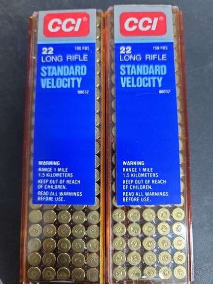 2-CCI .22 Long Rifle Standard Velocity (100 rounds per Box) - Baer ...