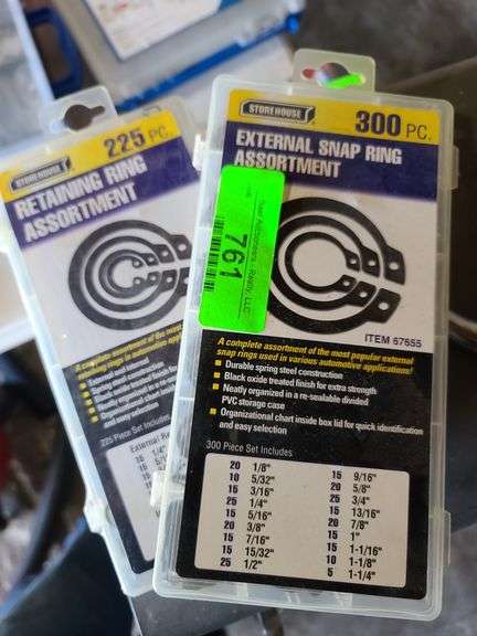 Two Cases of Assorted Snap Rings - Baer Auctioneers - Realty, LLC