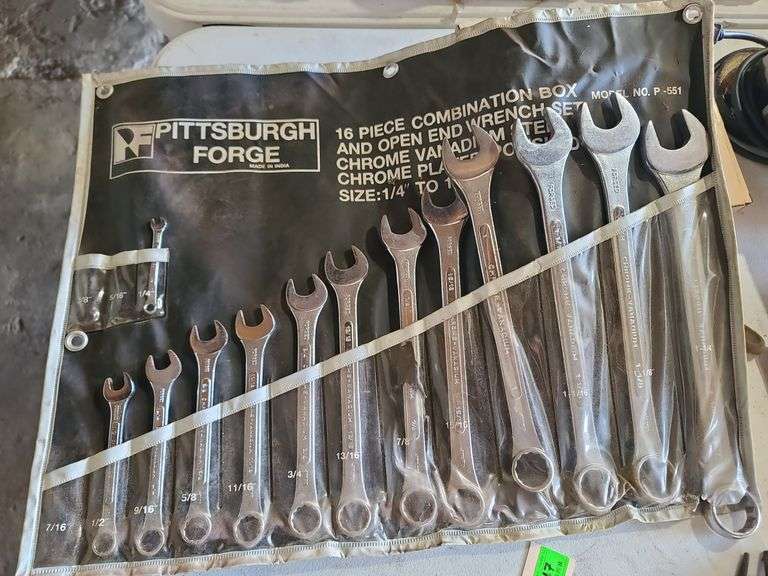 Pittsburgh Forge Box and Open End Wrench Set, Three Missing - Baer ...