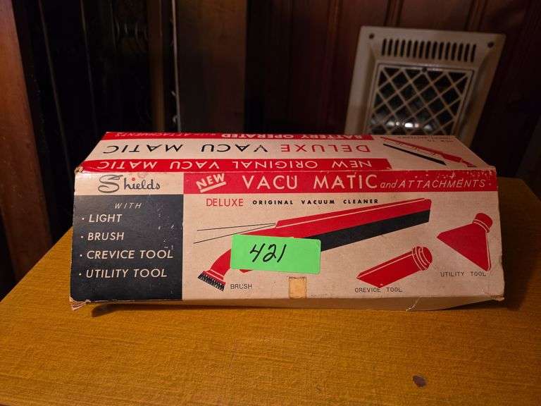 Shields Vacu Matic & Attachments - Baer Auctioneers - Realty, LLC