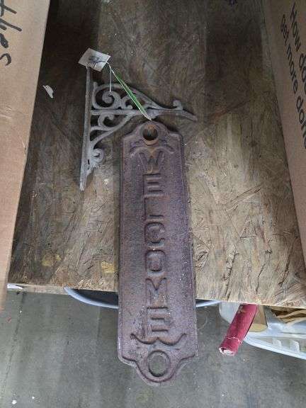 Cast Iron Welcome Sign - Baer Auctioneers - Realty, LLC