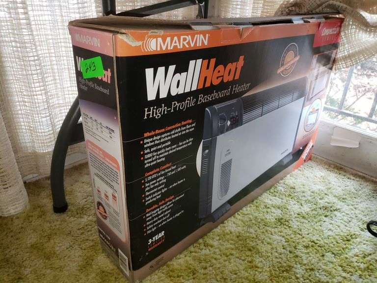Marvin Wall Heat Baseboard Heater New In Box - Baer Auctioneers ...