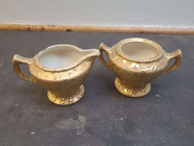 2 Pieces Of Weeping Gold (Chipped) - Baer Auctioneers - Realty, LLC