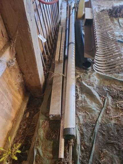 Section of PVC Pipe, 4x4 and Copper Pipe - Baer Auctioneers - Realty, LLC