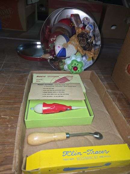 Magic Stitcher, Klin Tracer Sewing Pattern Tracer, Tin Full of Sewing ...