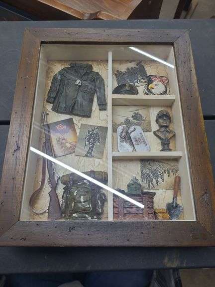 Vintage American Military Soldier Shadow Box Theme Gift Wall Decor Army ...