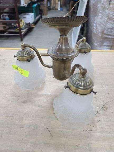 3-Bulb Ceiling Light Fixture - Baer Auctioneers - Realty, LLC