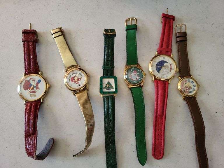 6 Christmas Watches & Costume Jewelry - Baer Auctioneers - Realty, LLC