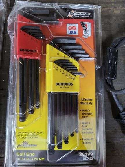 Bondhus Balldriver Allen Wrench Ends 13 Pc Inches & 9 Pc MM - Baer ...