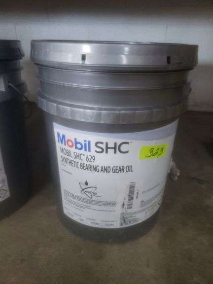 Bucket Of Mobil SHC Synthetic Bearing And Gear Oil (Unopened) - Baer Auctioneers - Realty, LLC