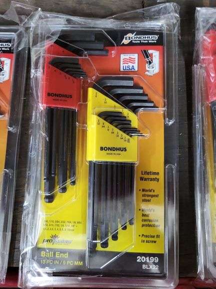 Bondhus Balldriver Allen Wrench Ends 13 Pc Inches & 9 Pc MM - Baer ...