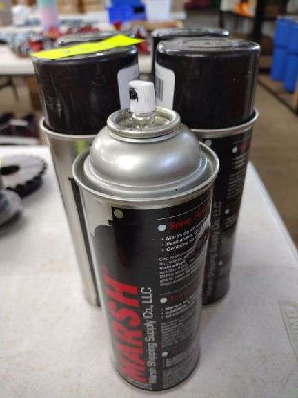 4 New 1 Half Cans of Marsh Spray Stencil Ink (black) - Baer Auctioneers ...