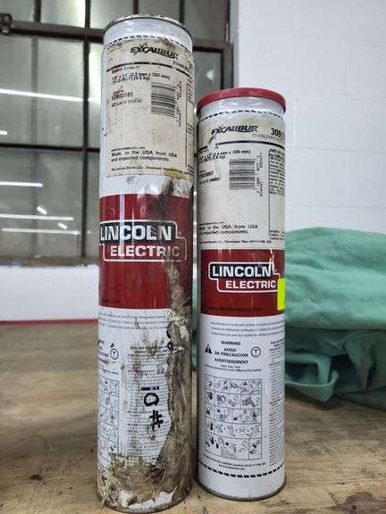2 Partial Containers Of Lincoln Electric Welding Rods-3/32" x 12" & 1/8 ...