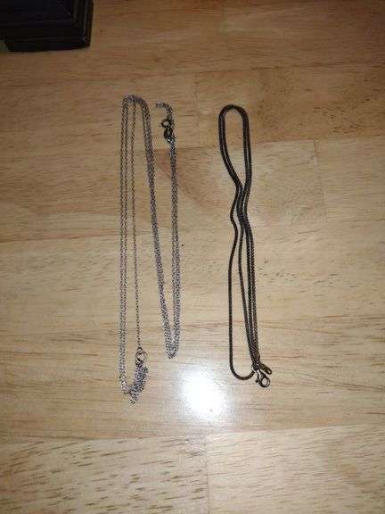 2 Necklace Chains Marked Thai FAS 925 & LIRM 925 Italy - Baer ...