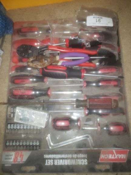 Screwdriver Set, Hammer, And Ratchet Strap - Baer Auctioneers - Realty, LLC