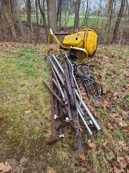 Metal Scrap: Bed Frames, ATV Push Bar, Pipes and old Cement Mixer ...