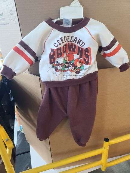 Children's Size 12mos Charlie Brown/Peanuts Cleveland Browns 2pc. Sweat ...