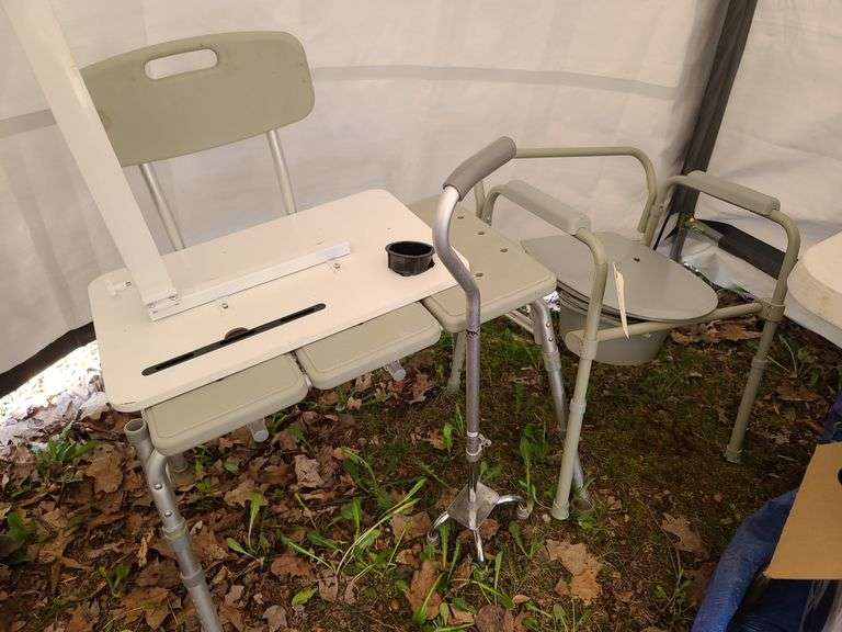 Medical Equipment: Bedside Potty, Shower Slide Chair, Over-the-bed ...