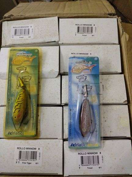 Approx 120 Assorted Rollo Minnow Lures: 102 Trout & 18 Fire Tiger ...