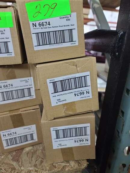 Three Boxes of Six NIB Bi-Fold Door Bottom Pivot Brackets, N6674 - Baer ...