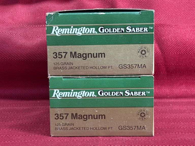 2-25 RD Remington Golden Saber 357 MAG 125 gr Brass JHP - Baer ...