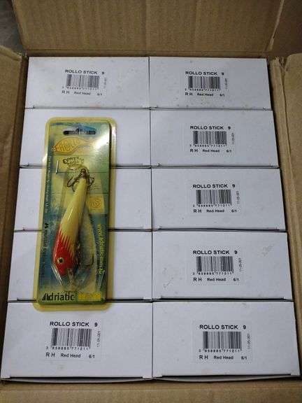 Approx 120 Rollo Stick Red Head Lures - Baer Auctioneers - Realty, LLC